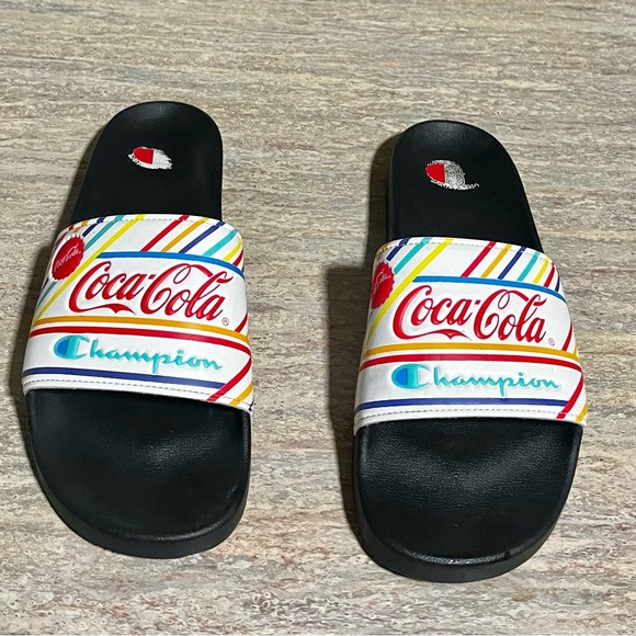 Champion | Shoes | Champion Coca Cola Multicolored Slide Sandals | Poshmark